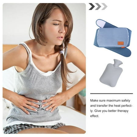 Agiferg Belt + Gray Hot Water Bottle Belt Set, Rubber Hot Water Bottle To Relieve Pain And ...