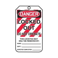 National Marker Lockout Tags; Lockout Danger Electrician Lock-Out ...