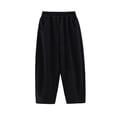 Boys Casual Knit Pants Straight Leg Loose Fit Solid Color Comfortable ...