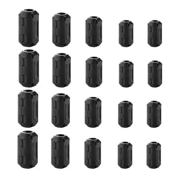 Wweixi 20piece Clip-on Noise Filter Ring Core Ferrite Bead Clamps ...