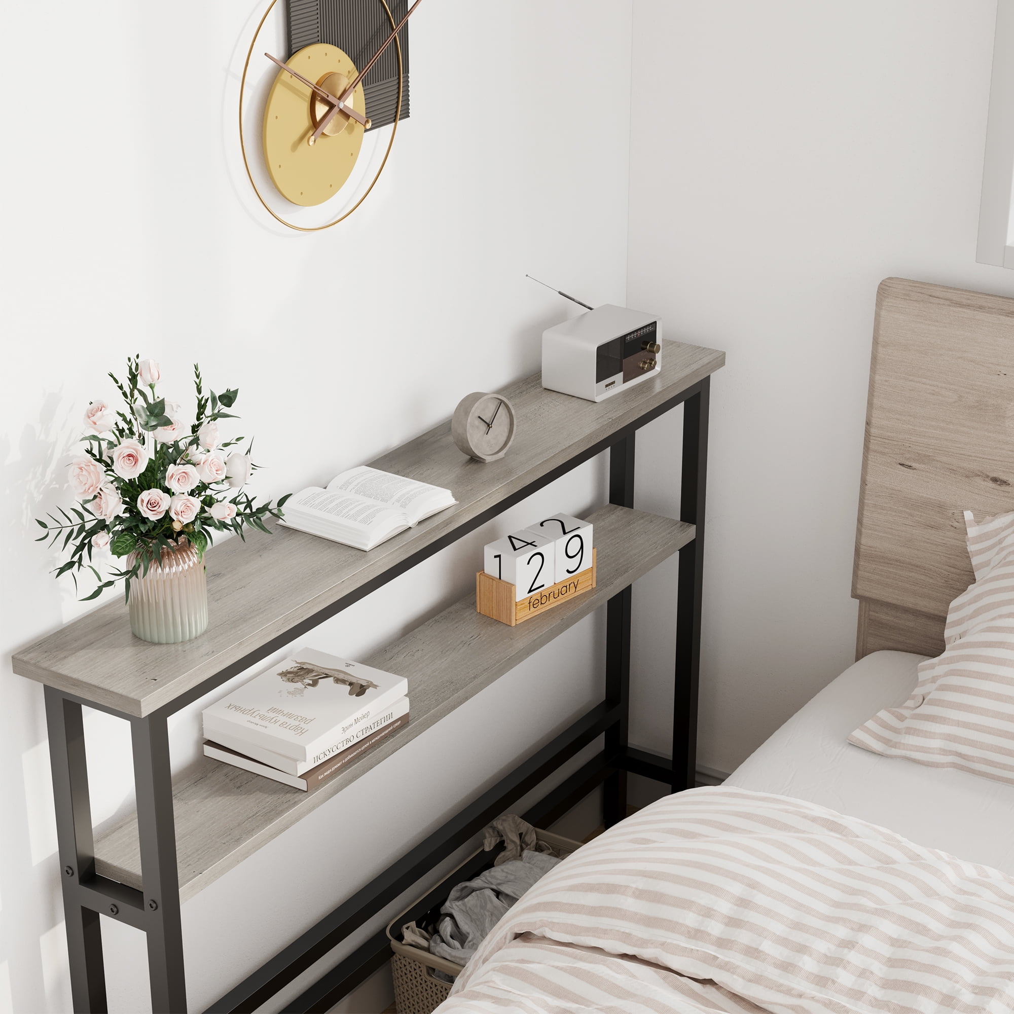 Click here for Zzistar 5.9 Narrow Console Table  2 Tier Rectangul... prices