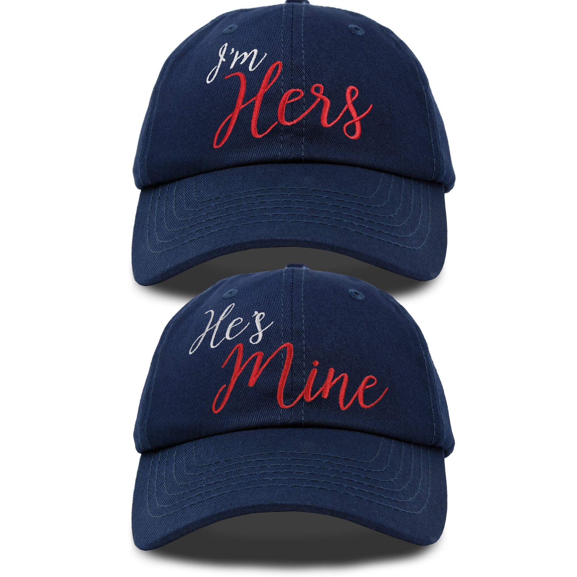 DALIX Matching His and Her Hat Set of 2 Couples Embroidered Baseball ...
