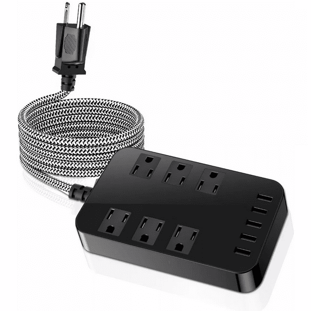 Multicontacto Regleta de Enchufe Con Usb Negro | Walmart en línea