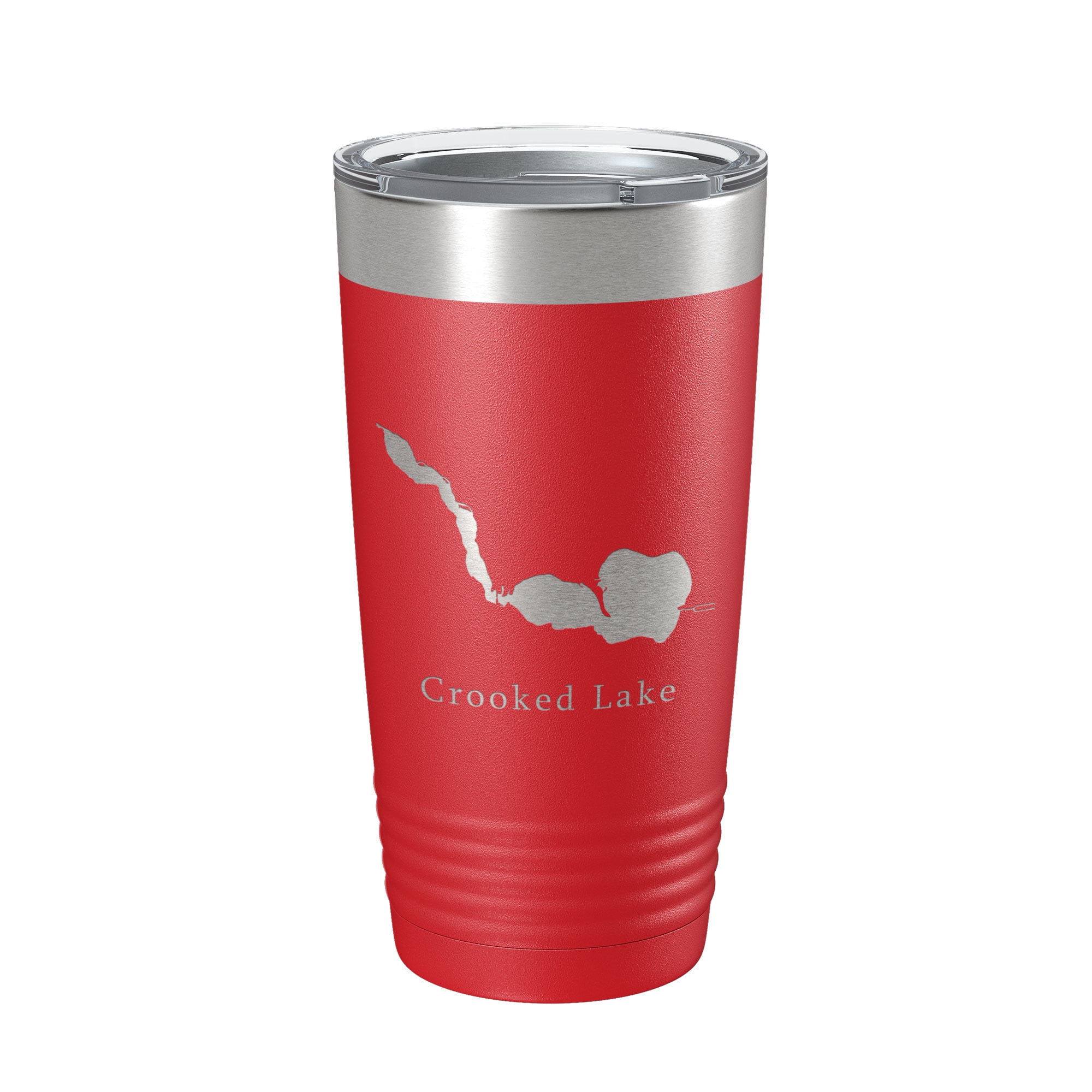 Crooked Lake Map Tumbler Travel Mug Insulated Laser Engraved Coffee Cup ...