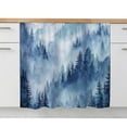 Blue Mountain Cabinet Curtains 28''x35.4'',Misty Forest Nature Woodland ...