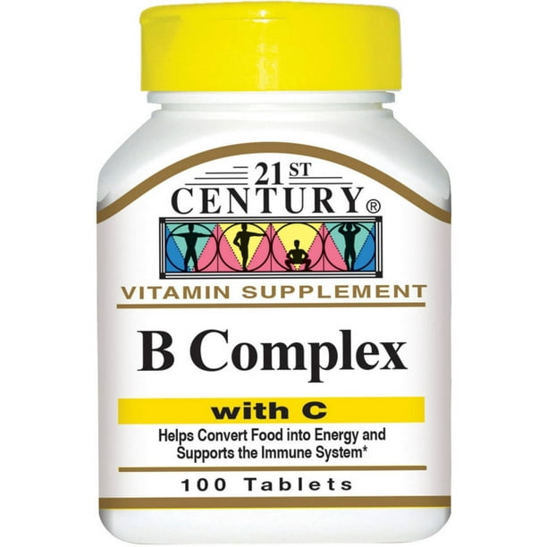 21st Century B Complex With C Tablets 100 Each - Walmart.com - Walmart.com