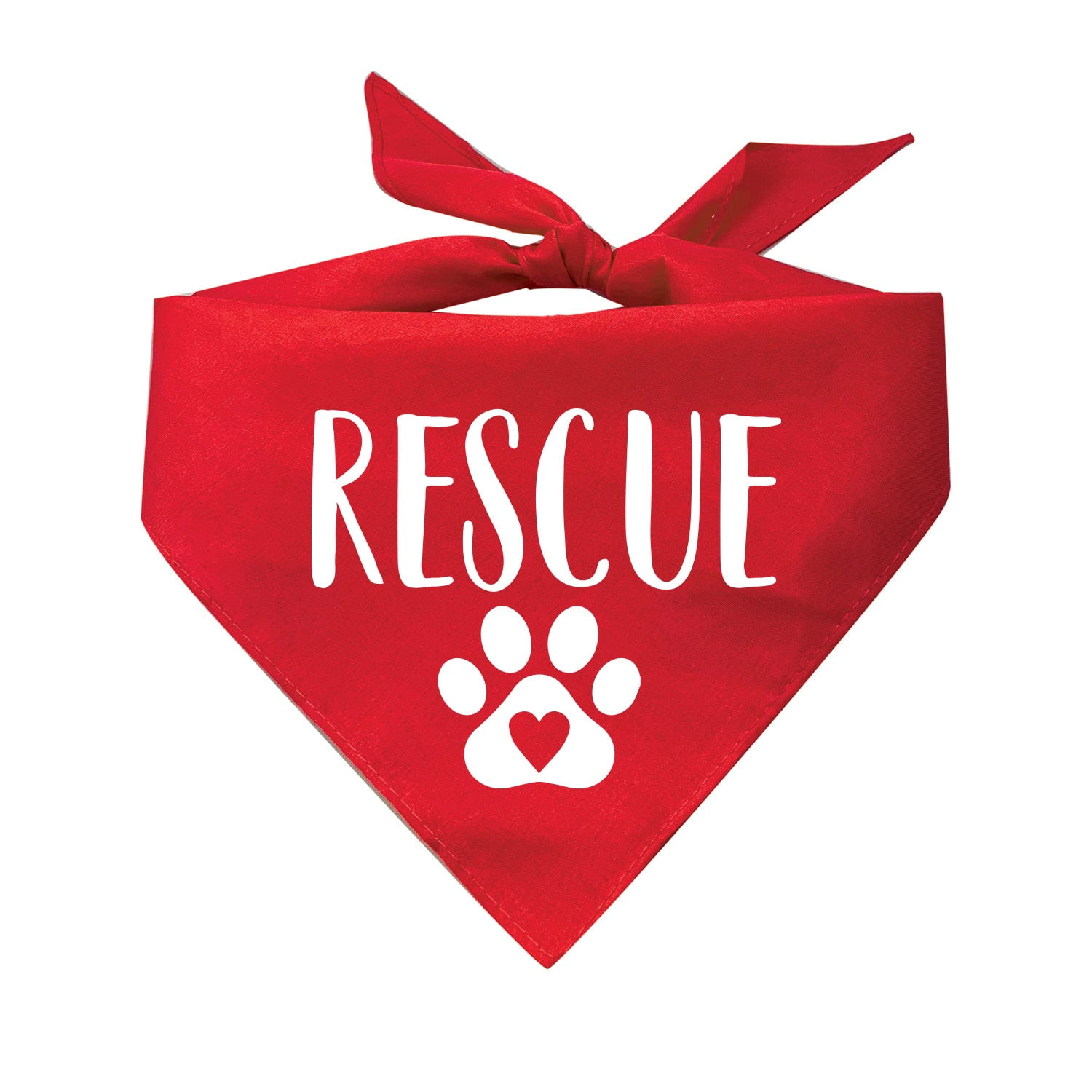 Rescue Heart Paw Triangle Dog Bandana - Walmart.com