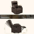 Homall 360° Massage Swivel Rocker Recliner Small Rocking PU Leather ...