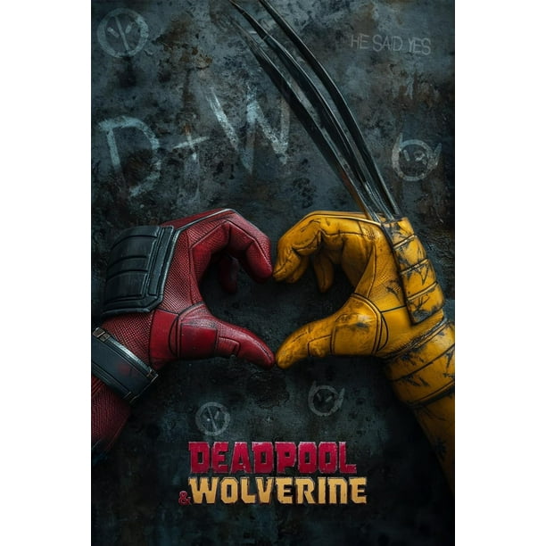 PPHAOSHO Deadpool Wolverine Movie Poster frameless Painting Canvas Wall Posters Art Picture ...