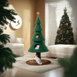 Uforic 60in Christmas Cat Tree, 2-Tier Festive Tall Cat Tower Furniture ...