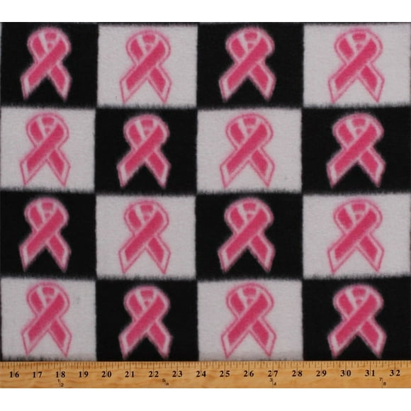 Breast Cancer Ribbon Fabric