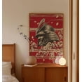 Affixzi Japanese Warrior Helmet Art Print with Cherry Blossom Decor ...