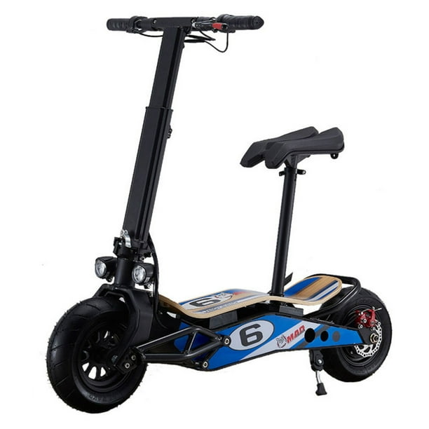 MotoTec Mini Mad 36v 800w Lithium Kids Electric Scooter Blue - Walmart ...