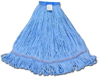 Mop Head, Blue Looped End, Cotton Rayon, 22-24 oz., Abco, 01311 ...