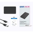 onn 10,000 mAh dual USB-C/USB-A port portable battery, Black - Walmart.com