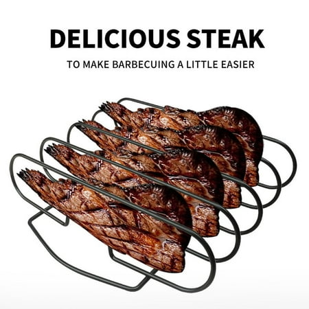Metal Roaster Rack for Ribs Non-Stick Grill Roaster Rack Rack Holds 4 ...