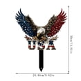 DefiDgd Patriotic Eagle Shaped Garden Stake,Red White Blue Star Strpied ...