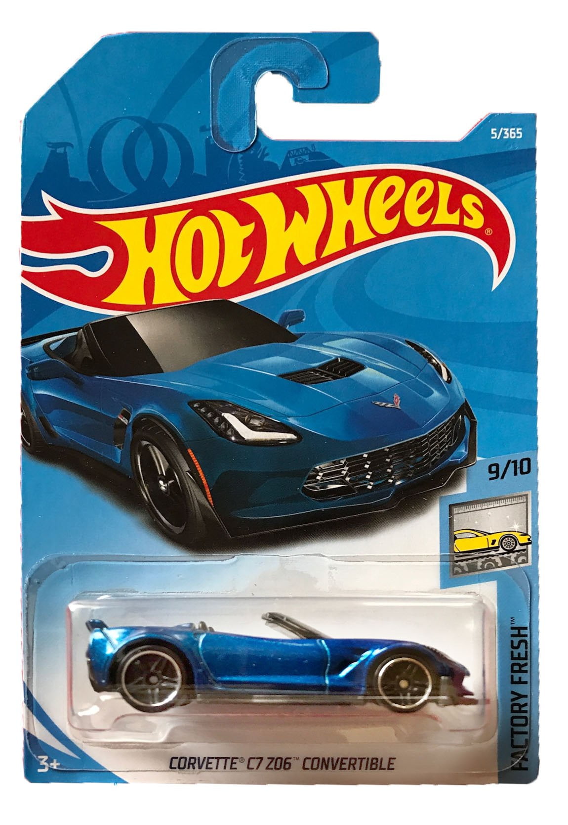 Vehículo fundido Hot Wheels 2018, 50 aniversario del Corvette C7 Z06 ...