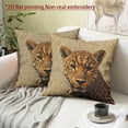 Black spotted leopard print pillow cover, soft short velvet cushion ...