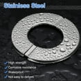 Uxcell 6pcs Wall Split Flange 4.49" Stainless Steel Self Adhesive Wall ...