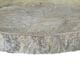 Distressed Round Shape Cemented Log Plate, Gray- Saltoro Sherpi ...
