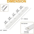 10 Pack 6 Inch Flat Bracket Straight Brace, White Stainless Steel ...