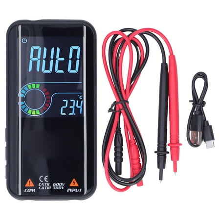 Multimeter, Rechargeable Black Backlight Voltage Tester For Circuit ...