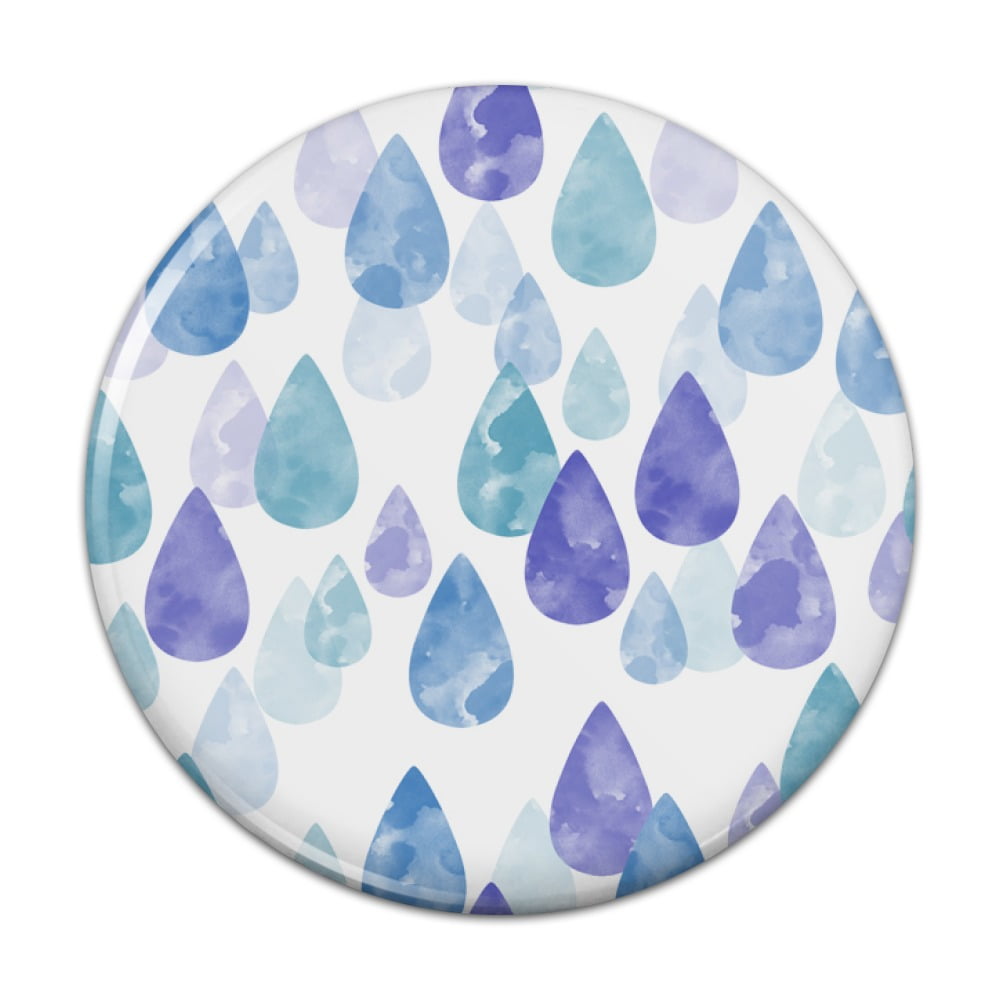 Watercolor Raindrops Pattern Kitchen Refrigerator Locker Button Magnet ...