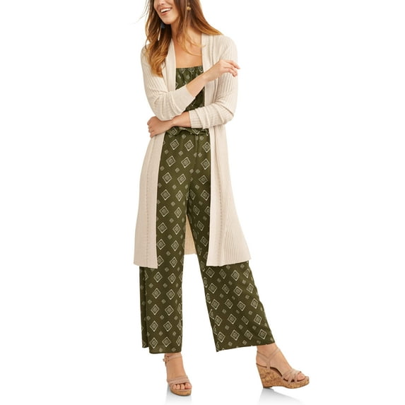 Time and Tru Women's Ribbed Duster Cardigan - Walmart.com