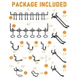 INCLY 176PCS Extra Thick Black Pegboard Hooks Set, 1/4" Heavy Duty ...