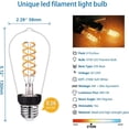 Dimmable Edison Bulbs, 6W Equivalent to 60W Vintage Light Bulbs, E26 ...
