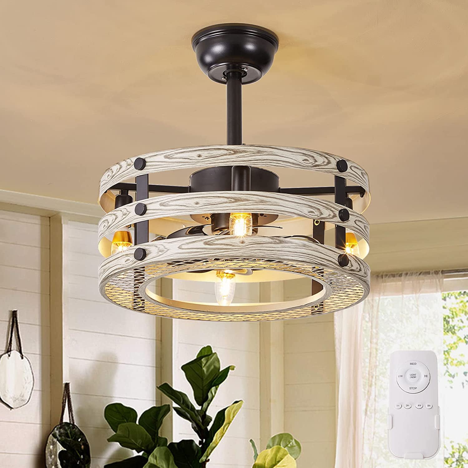 Modern Ceiling Fan With Light Kit | Shelly Lighting