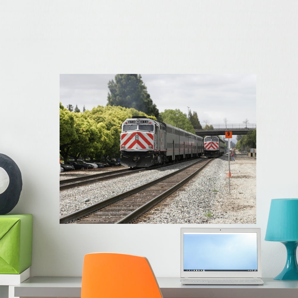 Passenger Trains Wall Mural Decal Sticker, Wallmonkeys Peel & Stick ...