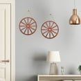 2 Pcs Wooden Wheel Decoration Office Bedroom Wall Craft Rodeo Party ...