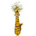 Btidfty Handcrafted Quirky Cat Vase Modern Whimsical Resin Cat Flower ...