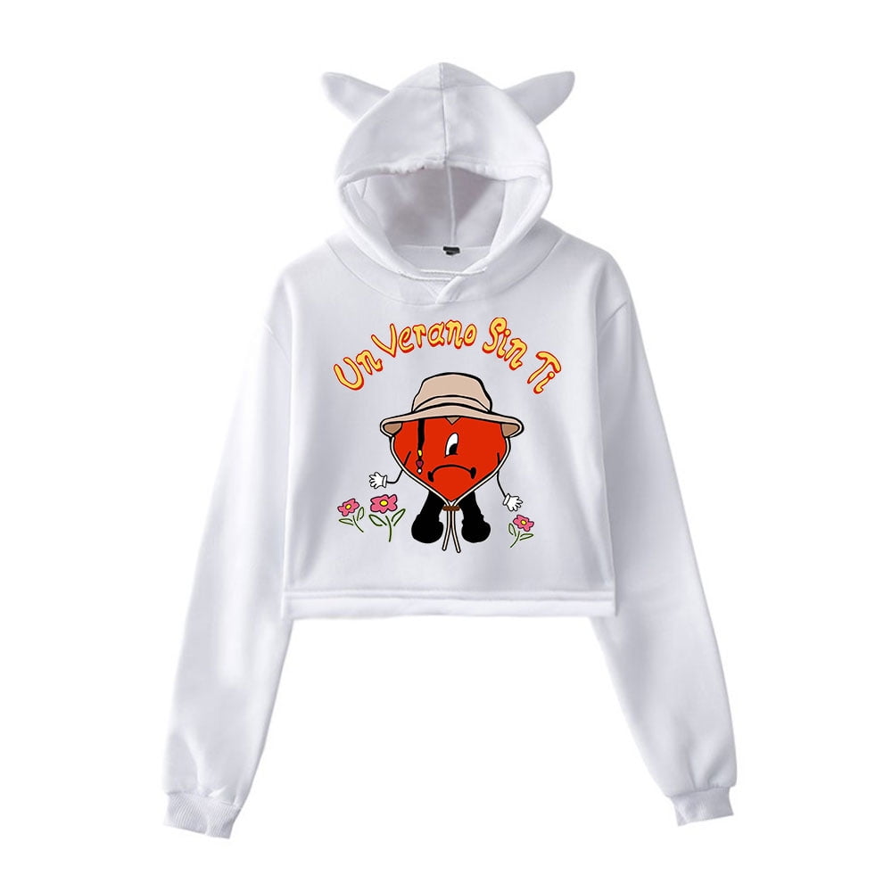 Bad Bunny Un Verano Sin Ti Merch Hoodies Sweatshirts for Girls Cat Ear ...