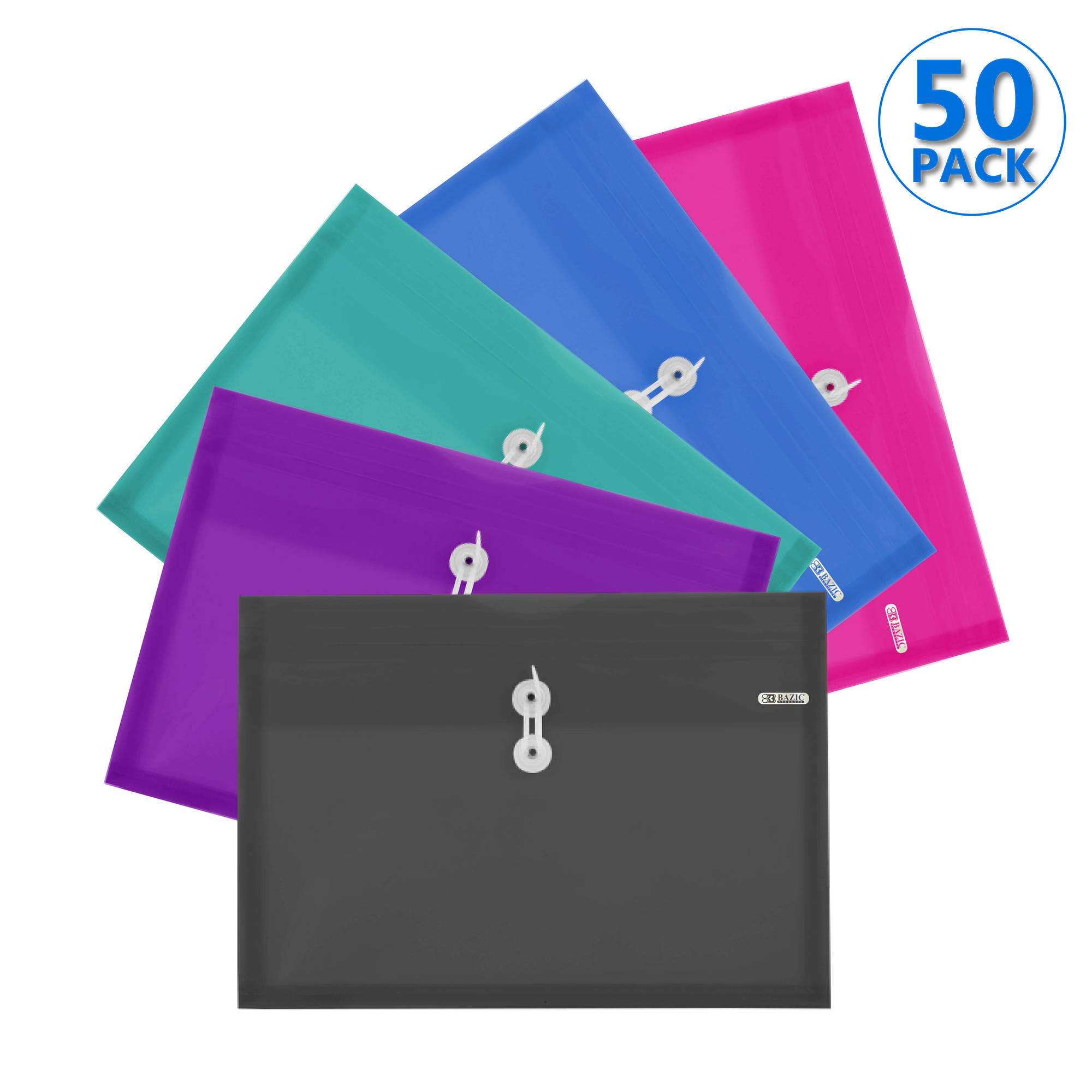 Plastic Envelope String Closure, Letter Size A4 Side Loading Clear ...