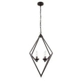 Transitional Metal 4 Light Ceiling Pendant with Wall Outlet Switch ...