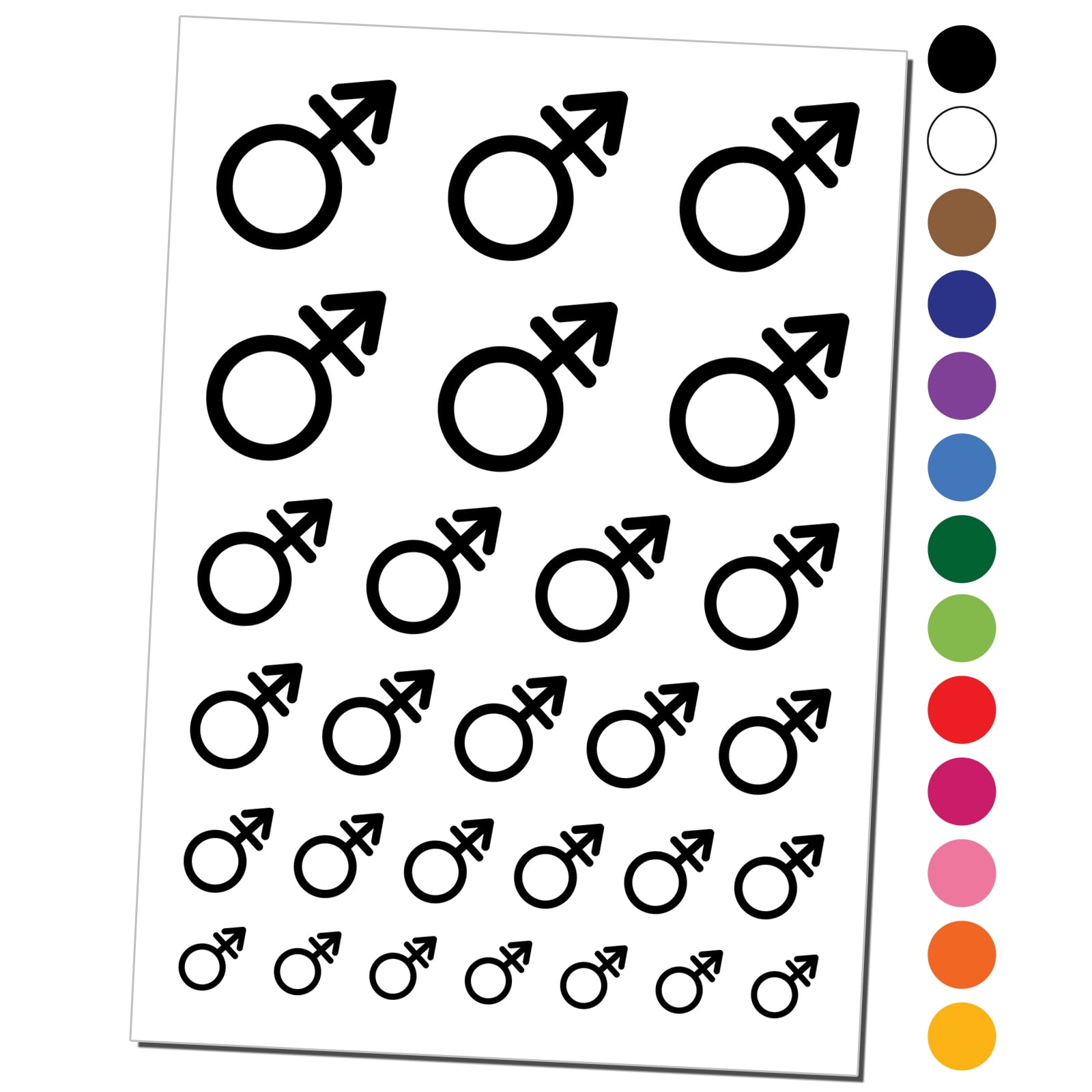 Male with Stroke Sign Transgender Gender Symbol Water Resistant ...