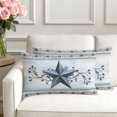 Blue Texas Star Pillow Covers Set of 4, Vintage Star Berry Blue ...