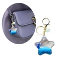 Creative Pentagrams Star Keychain Floating Keyring Pendant Car Key ...