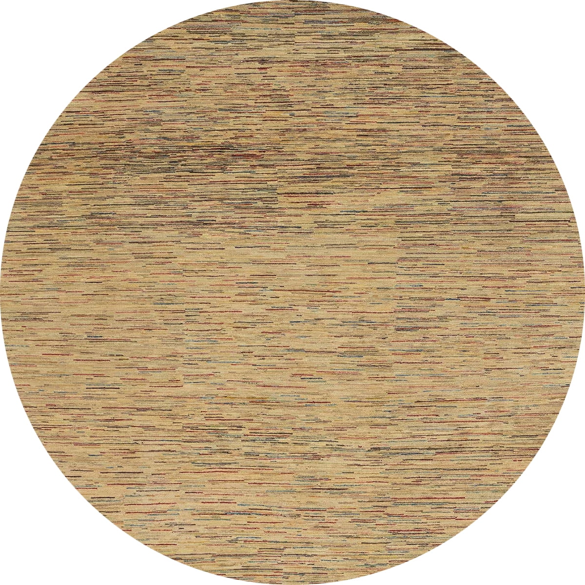 Ahgly Company Indoor Round Abstract Light Brown Abstract Area Rugs, 4 ...
