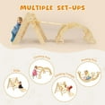 Pikler Triangle Set, 5 in 1 Wooden Montessori Climbing Toys Baby Indoor ...