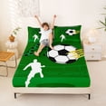 Feelyou Green Football Letter A King Sheets for Boys, Soccer Player ...