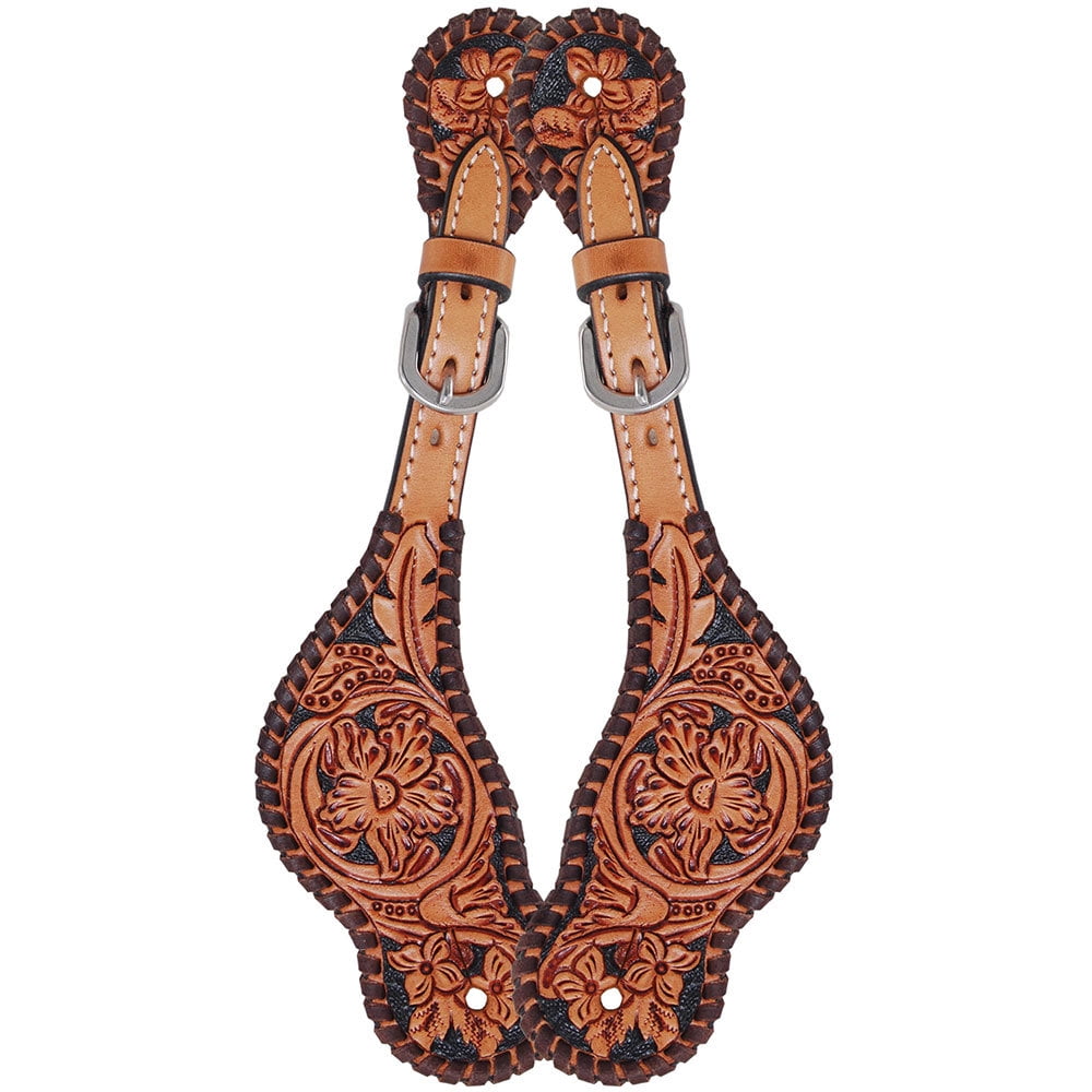 Rafter T Ranch Co Floral Tooled Adult Spur Straps - Walmart.com