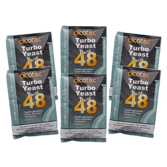 Alcotec 48 Hour Turbo Yeast, 135g (6 Packs) - Walmart.com