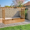 Raised Garden Bed with Trellis, Hanging Roof, Planter Box, Drainage ...