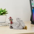 Bgageg Rustic Rooster And Chicken Resin Statue Set Vintage Artificial ...