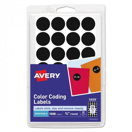 Avery Handwrite Only Self-Adhesive Removable Round Color-Coding Labels ...