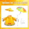 3 Piece Porch Goose Raincoat Outfit with Umbrella and Hat for 23 Inch ...
